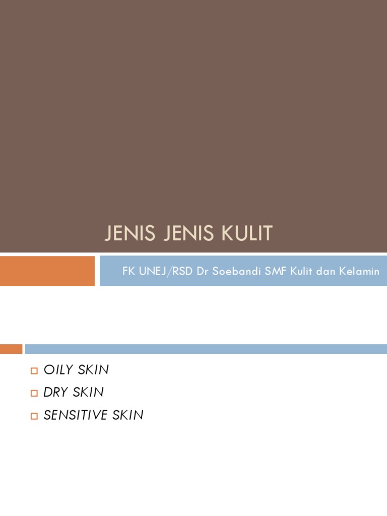 Jenis Kulit Menurut Baumann Pdf