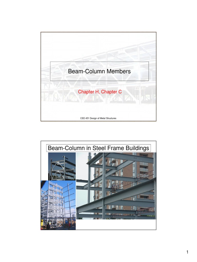 6-Beam-Column Members PDF | PDF | Bending | Buckling