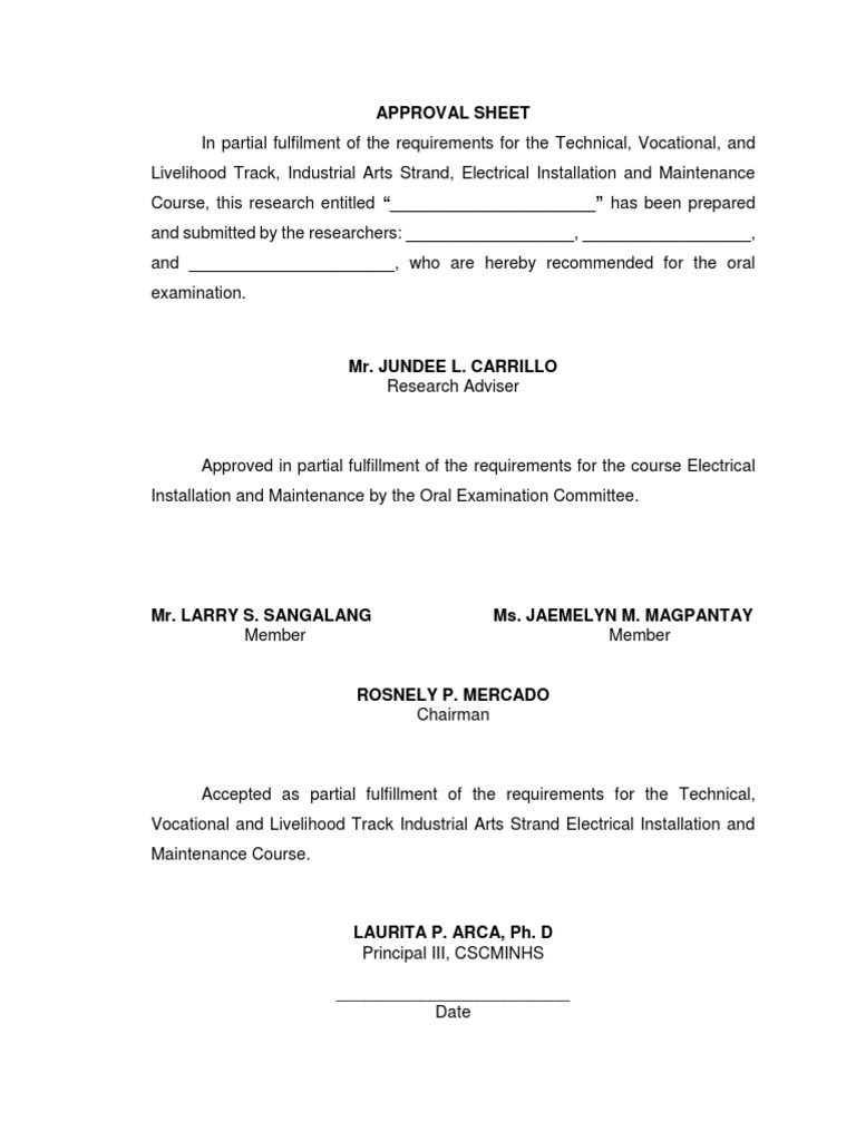 FORMAT II Approval Sheet | PDF | Academia