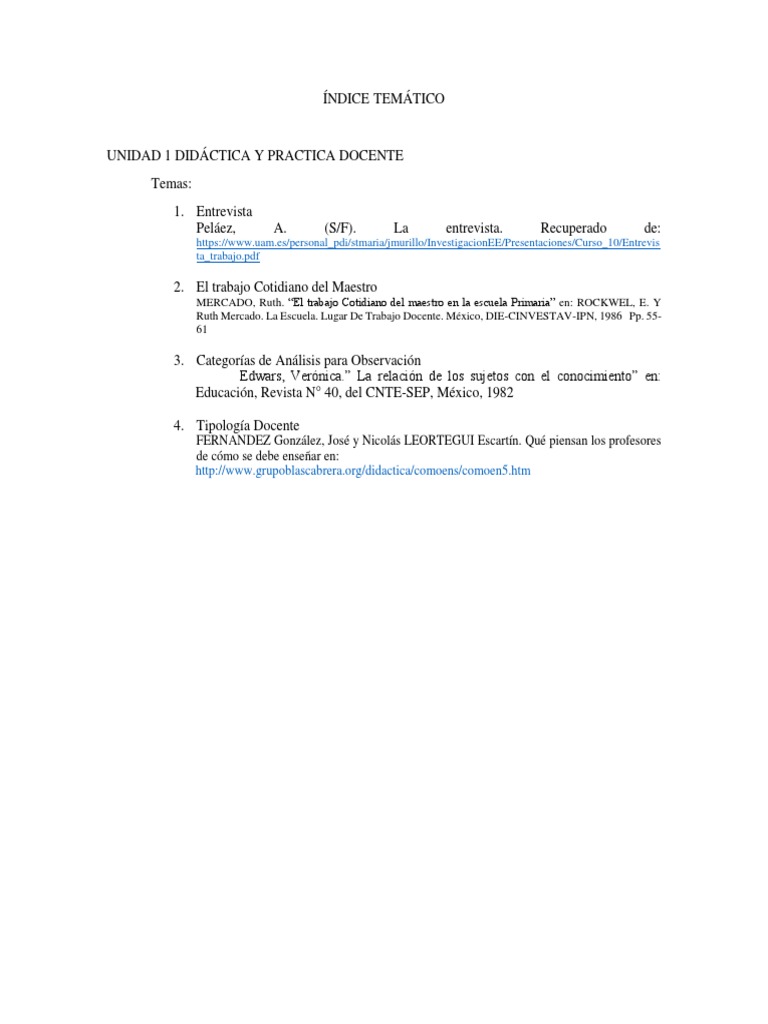 Índice Temático | Maestros | Ciencia