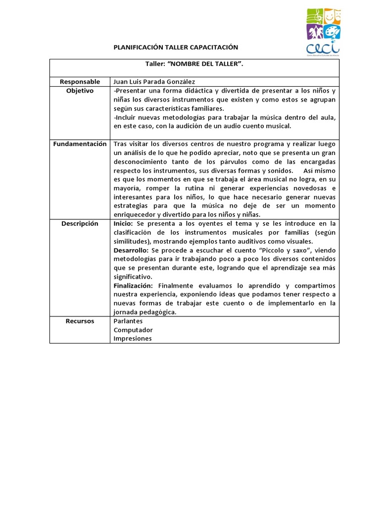 Formato Taller | PDF