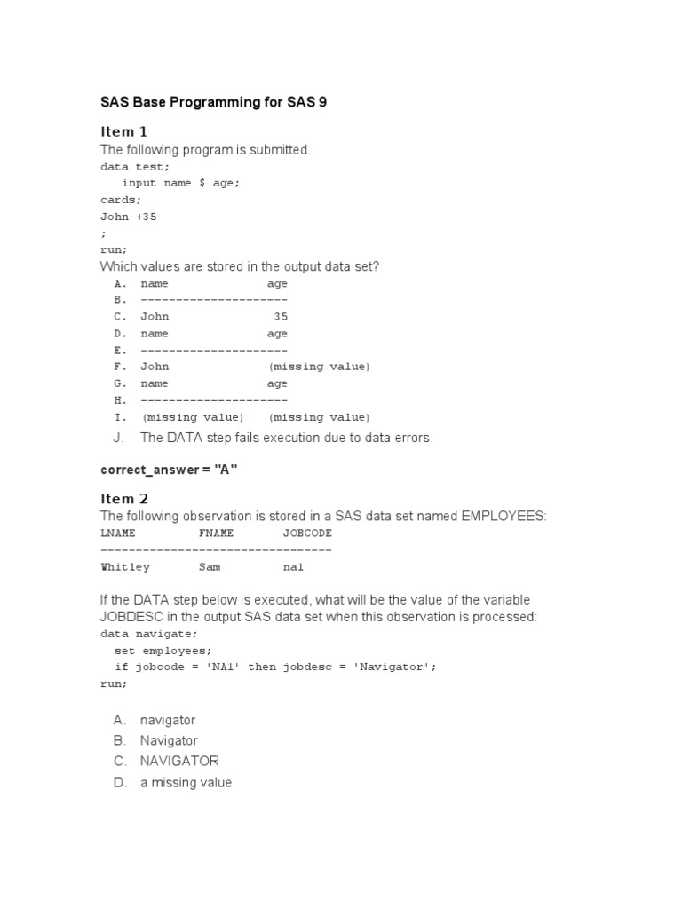 SAS Base Programming For SAS 9 | PDF | Sas (Software) | C (Programming Language)