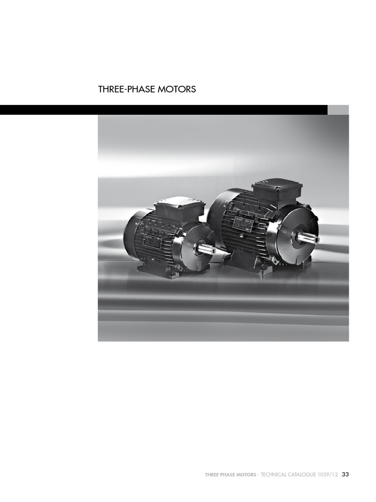Three-Phase Motors Technical Catalogue | PDF | Mains Electricity ...