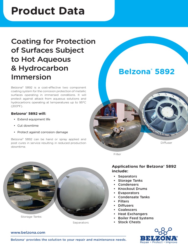 Belzona 5892 - Brochure | PDF | Corrosion | Heat Exchanger