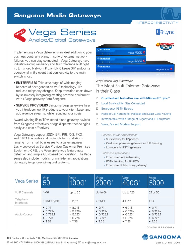 Vega Series Analog/Digital Gateways | PDF | Voice Over Ip | Session ...
