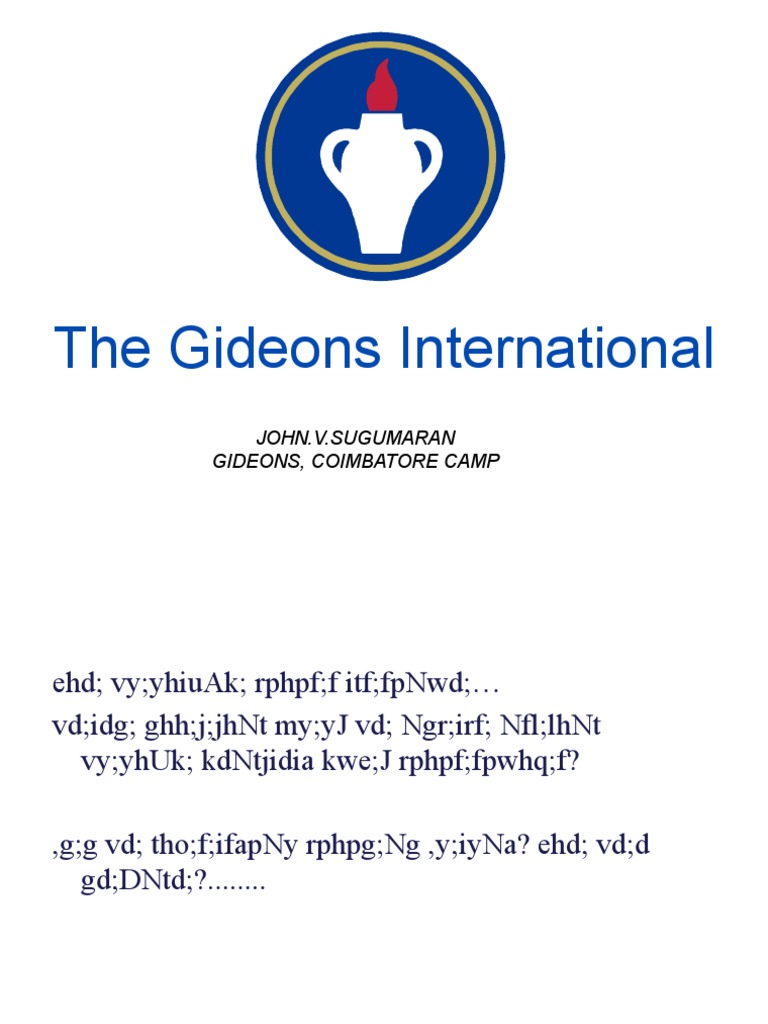 Gideons International Overview | PDF | Christian Bible | Religious Works