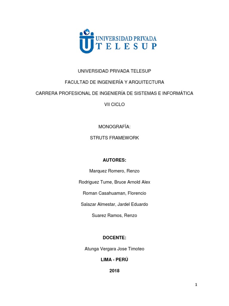 Monografia de Framework Struts 2 | PDF | Marco de software | Páginas del servidor Java