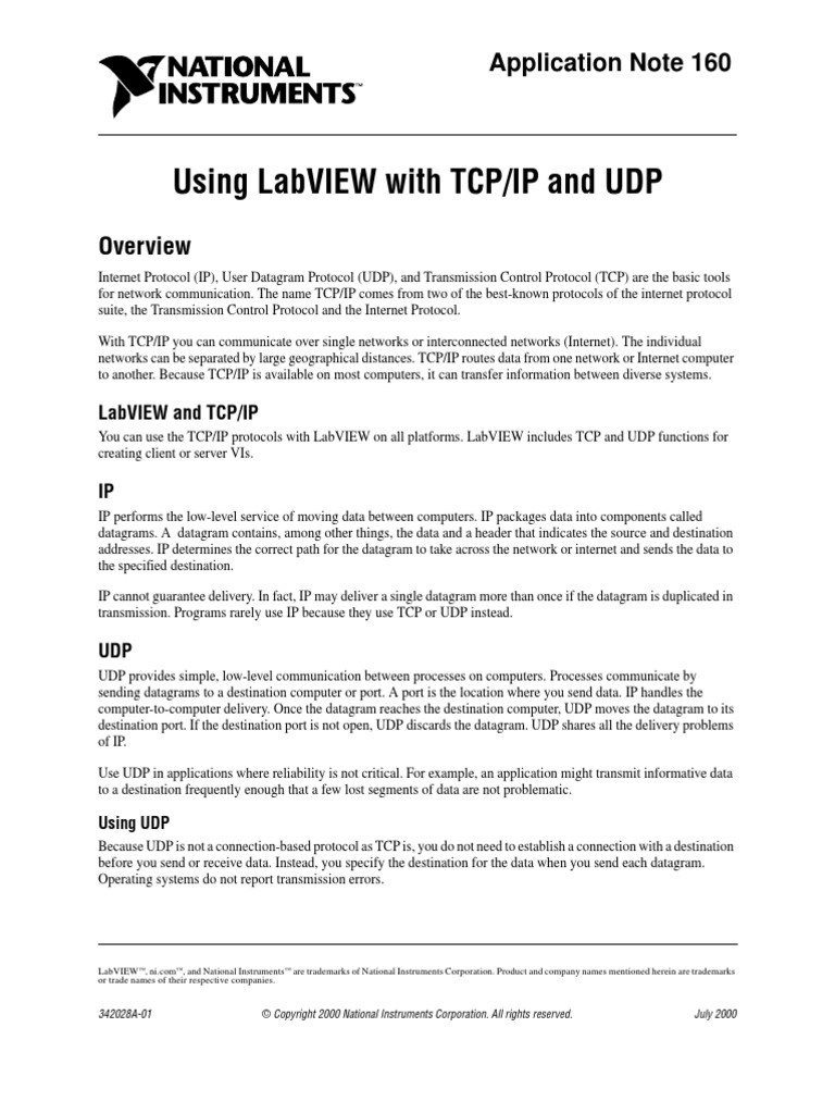 Using Labview With Tcpip And Udp Pdf
