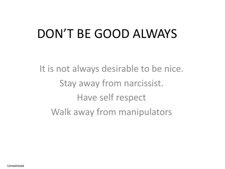 Dont Be Nice | PDF