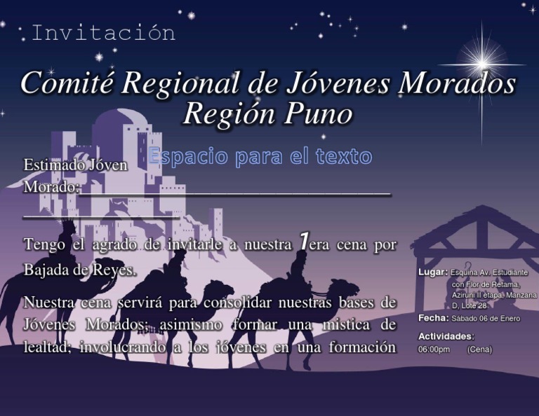 Invitación Bajada de Reyes | PDF