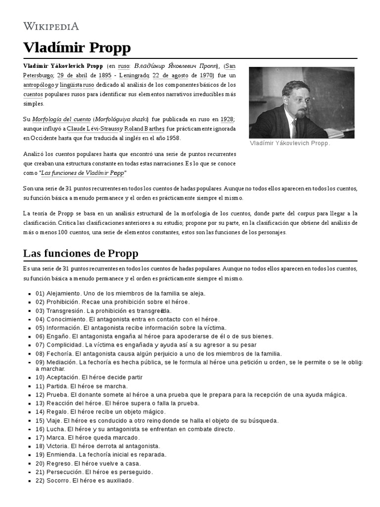 Vladímir Propp | PDF