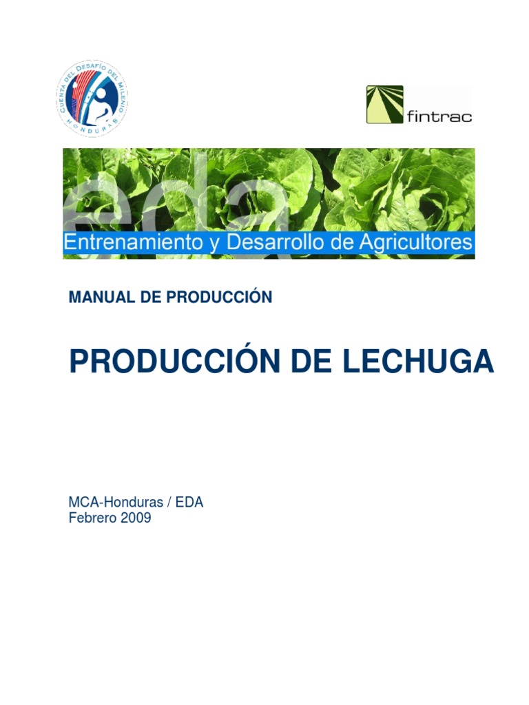 EDA Manual Produccion Lechuga 02 09 | PDF | Suelo | Lechuga