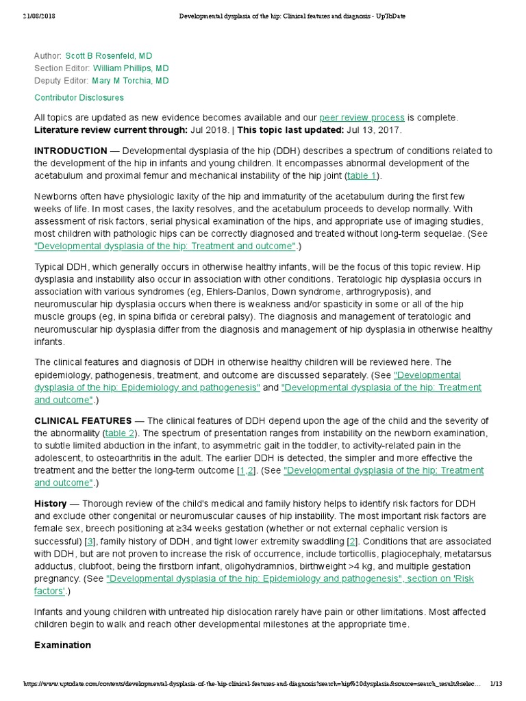 DDH Diagnosis: Klisic Test Insights | PDF | Physical Examination ...