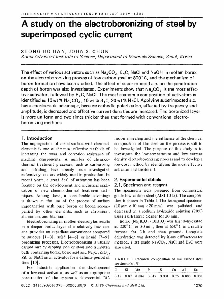 Boronizado - Titanio Current2 | PDF | Boron | Cathode