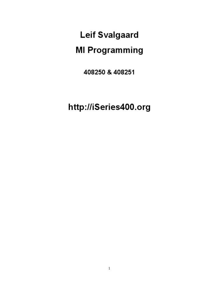 Handout For As400 Pdf Integer Computer Science Data Type 1377