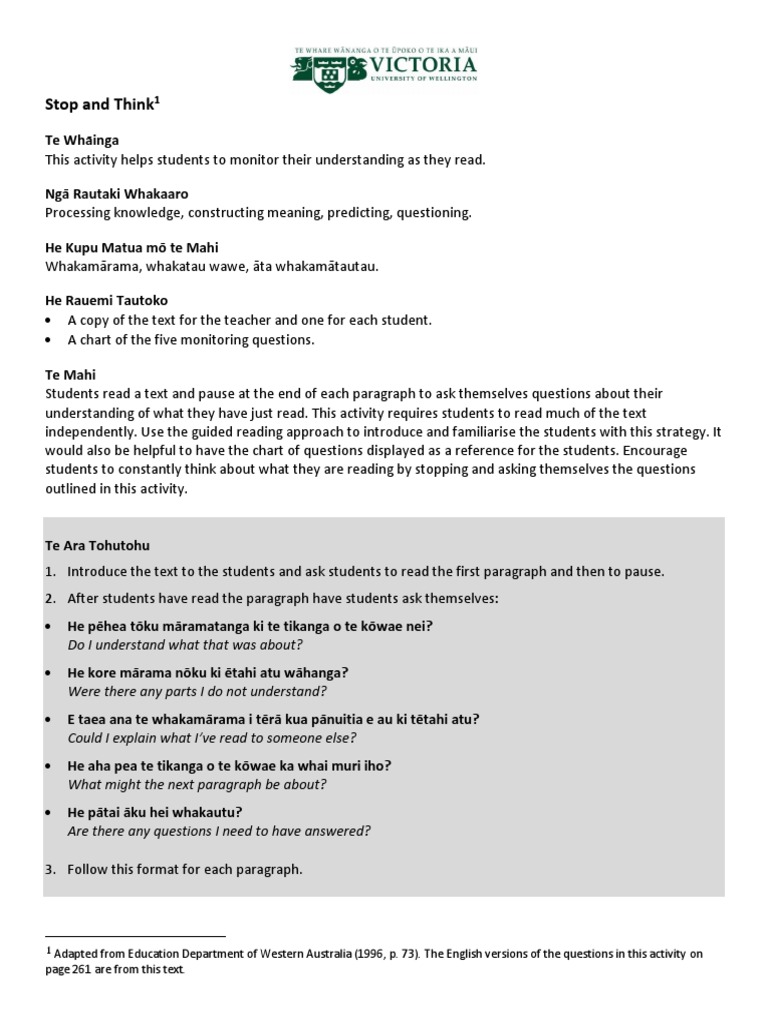 Stop and Think | PDF