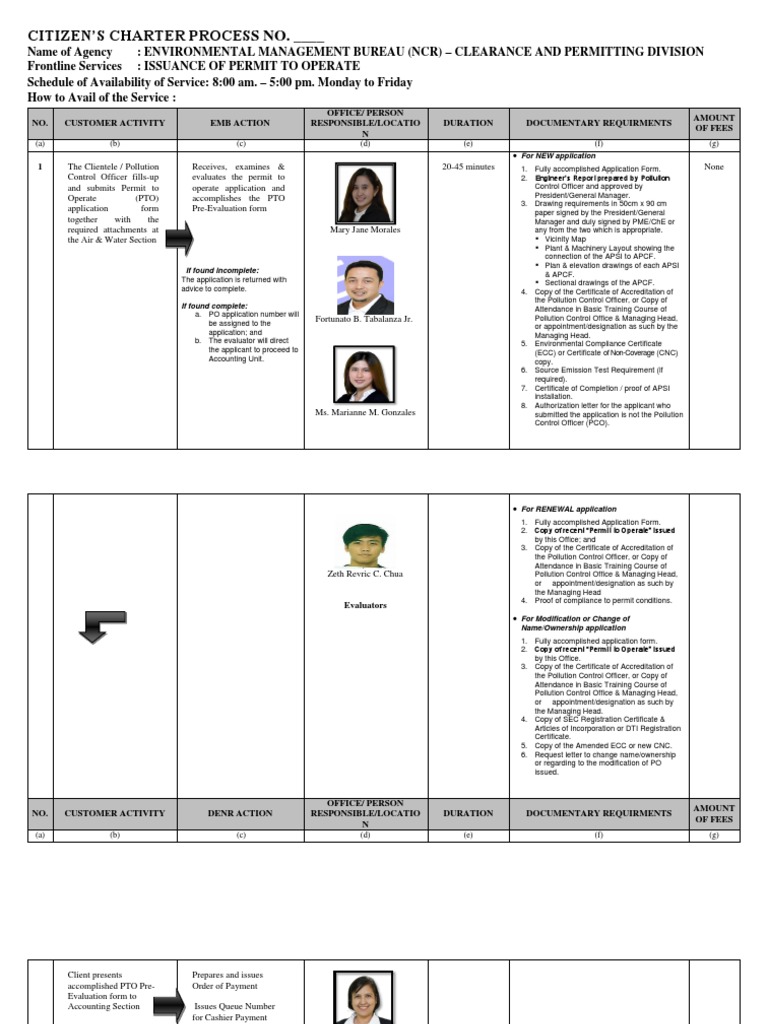 Permit to Operate Application Process | PDF | Receipt | Services ...