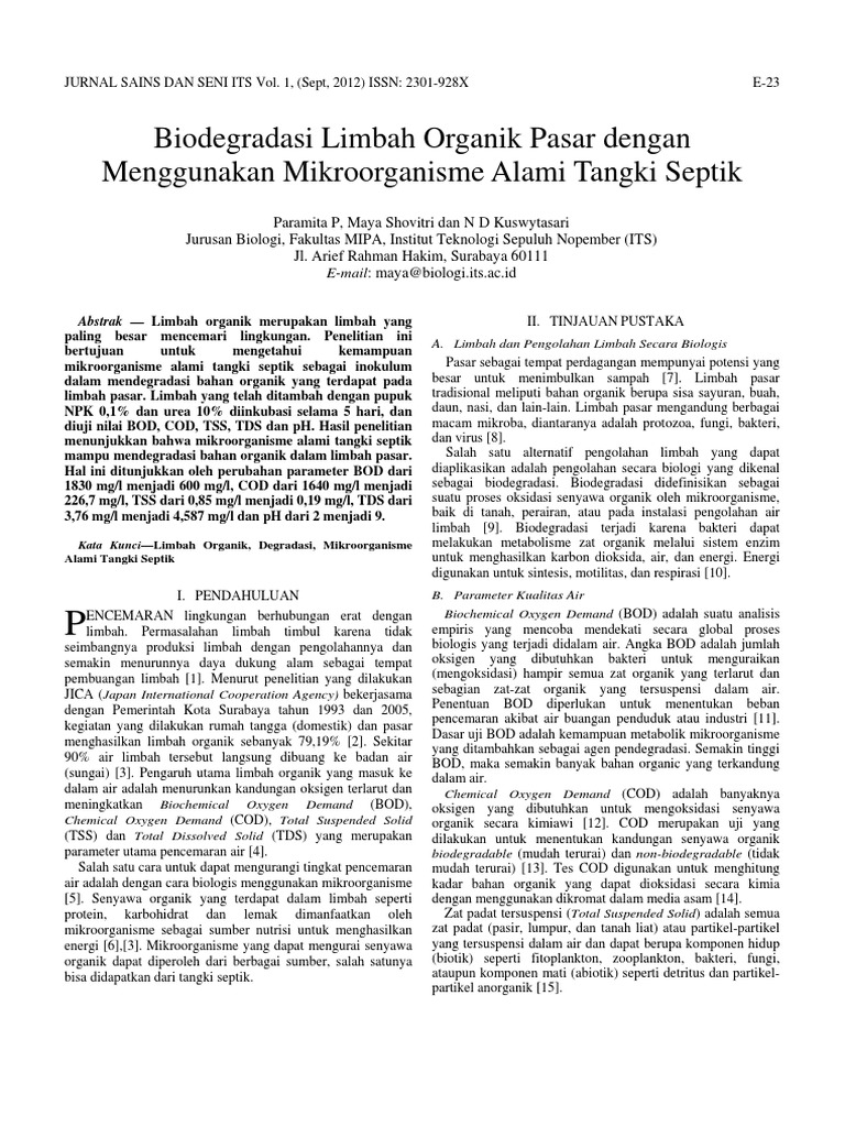 Biodegradasi Limbah PDF | PDF