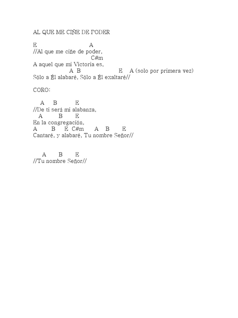 Al Que Me Ciñe de Poder | PDF