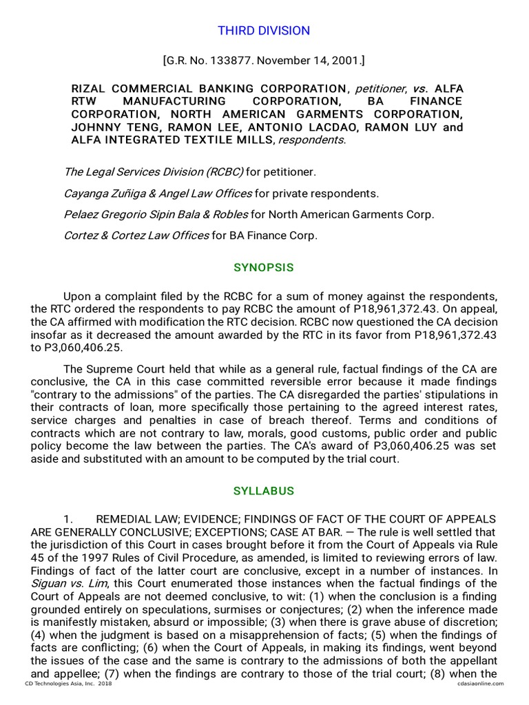 10 RCBC | PDF | Security Interest | Interest