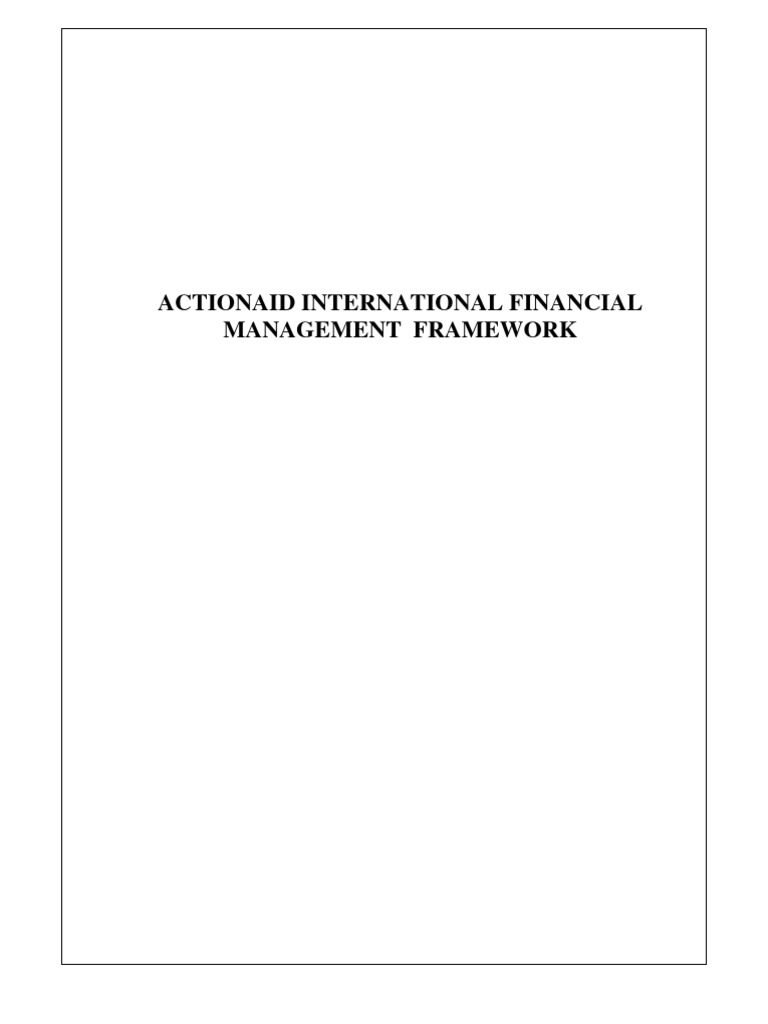 Actionaid International Financial Management Framework | PDF ...