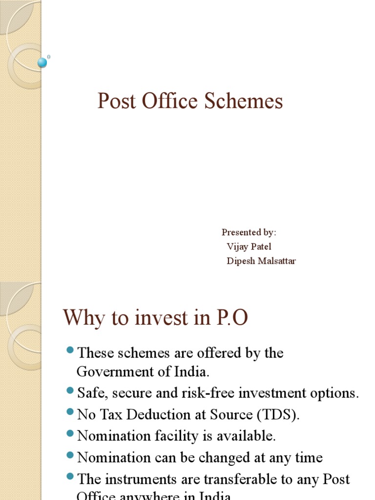 Post Office Investment Schemes Explained | PDF