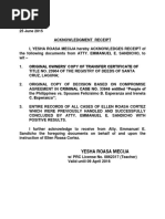 Acknowledgment Receipt, Re: Deed of Sale | PDF | Urban | Property Law