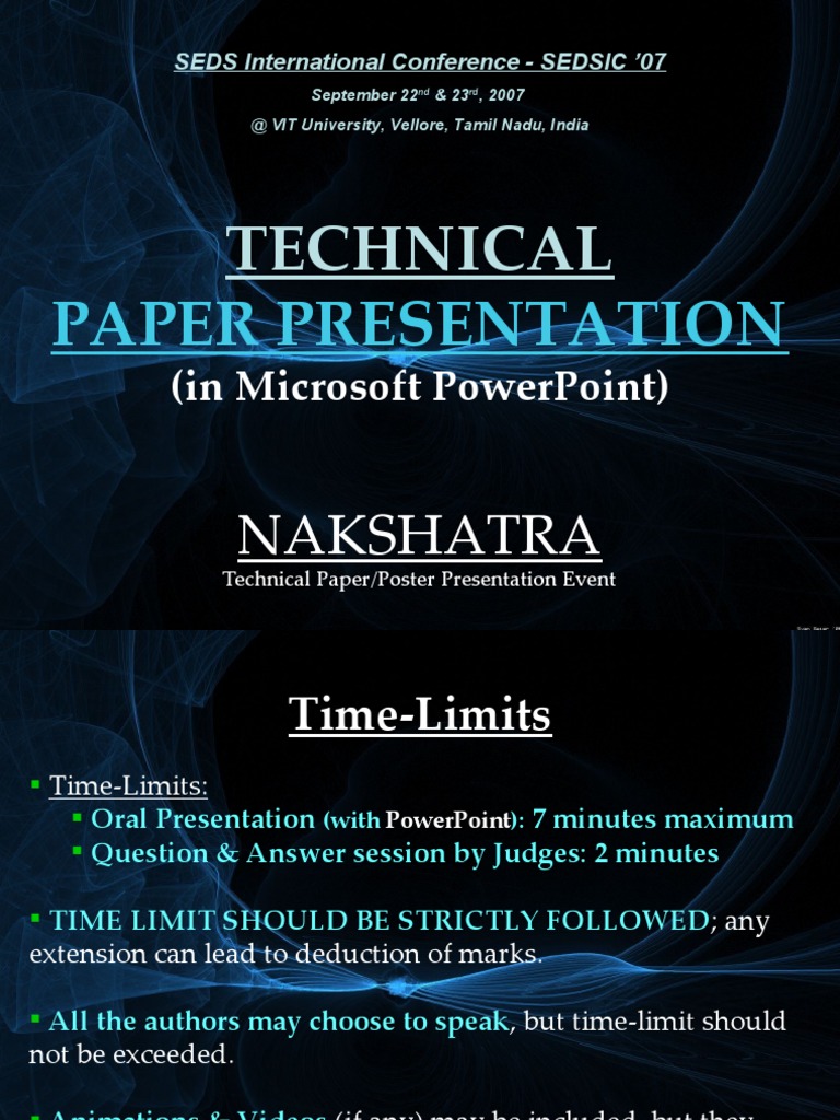 Technical Paper Presentation | PDF | Hypothesis | Microsoft Power Point