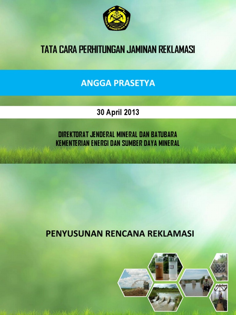 Tata Cara Perhitungan Jaminan Reklamasi | PDF