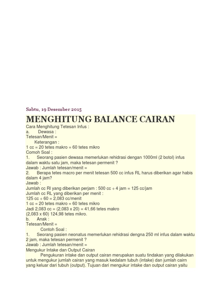 Rumus Iwl & SWL | PDF