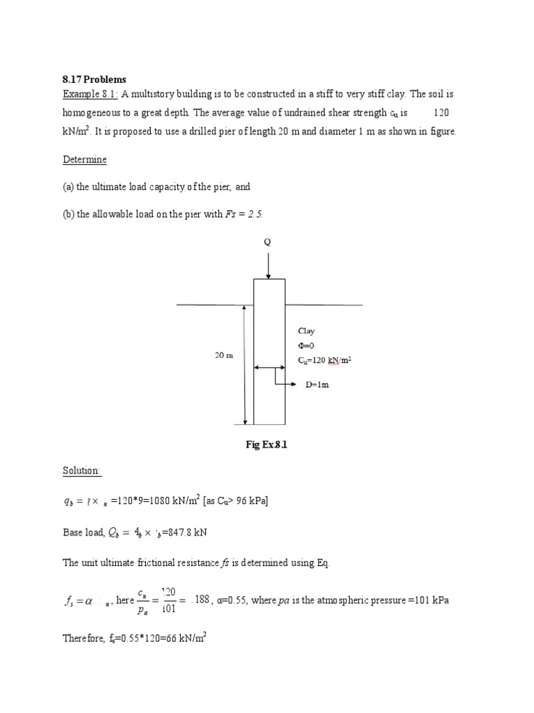 Determining the Ultimate Load Capacity and Allowable Load of a Drilled ...