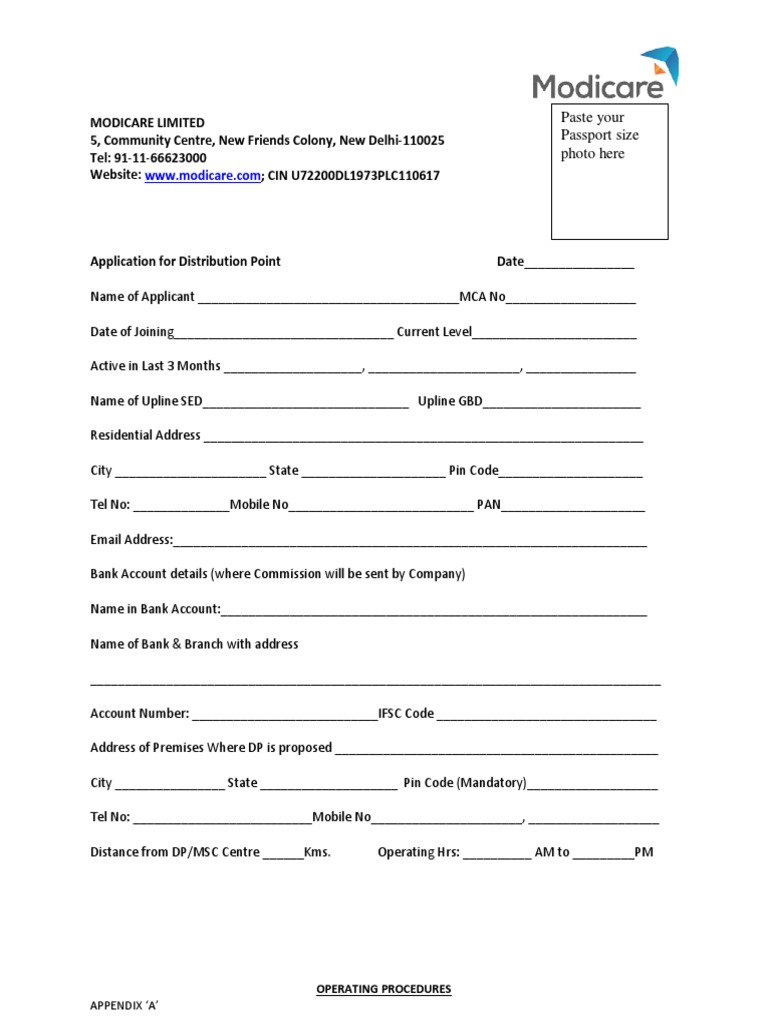 Modicare DP Form | Invoice | Government