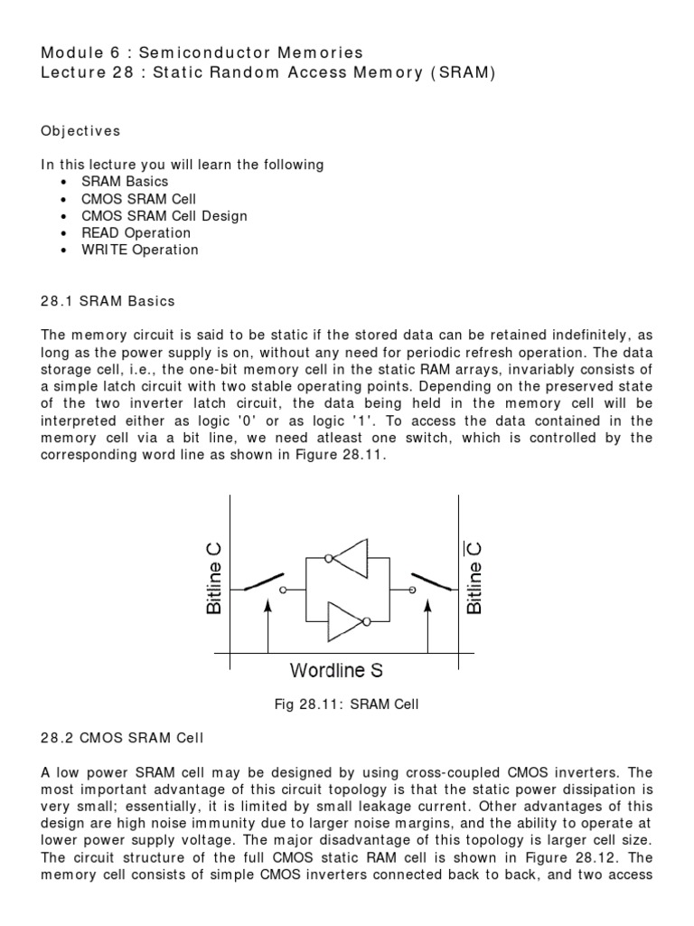 6t Sram PDF | PDF | Random Access Memory | Cmos