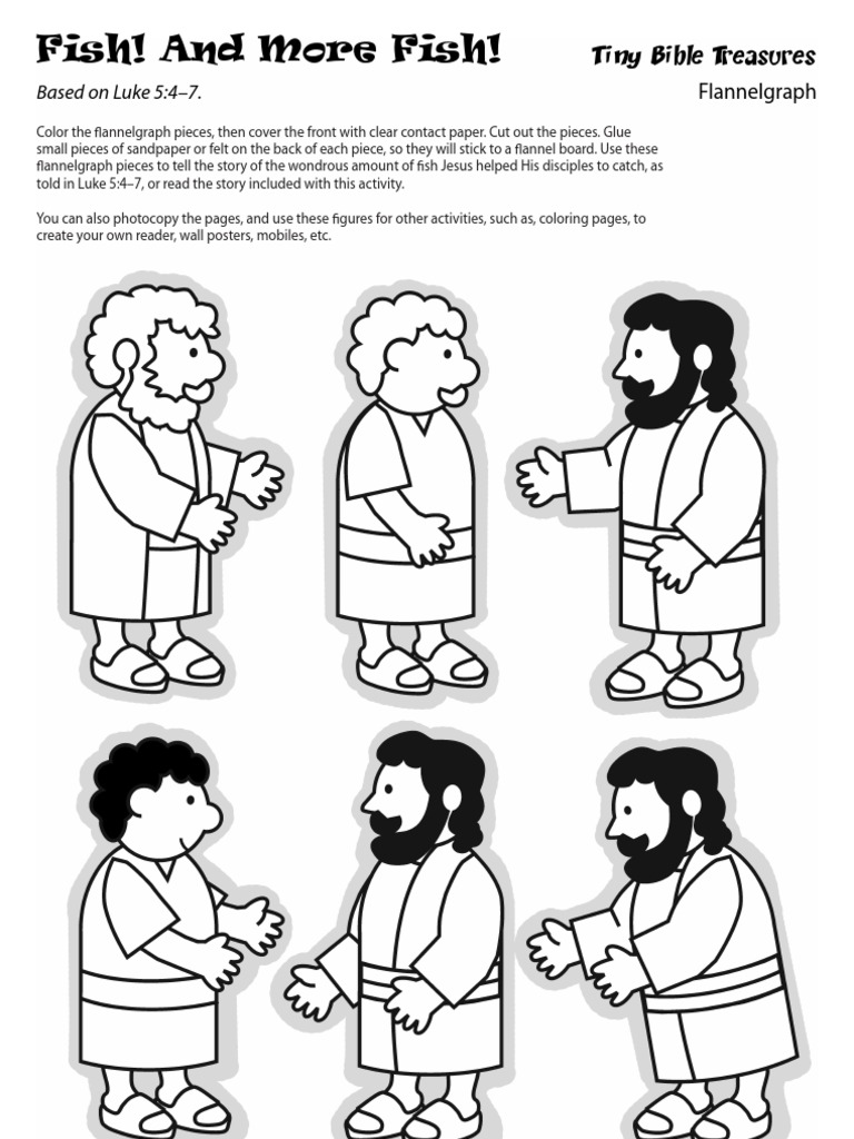 Disciples Catch Fish Coloring Page