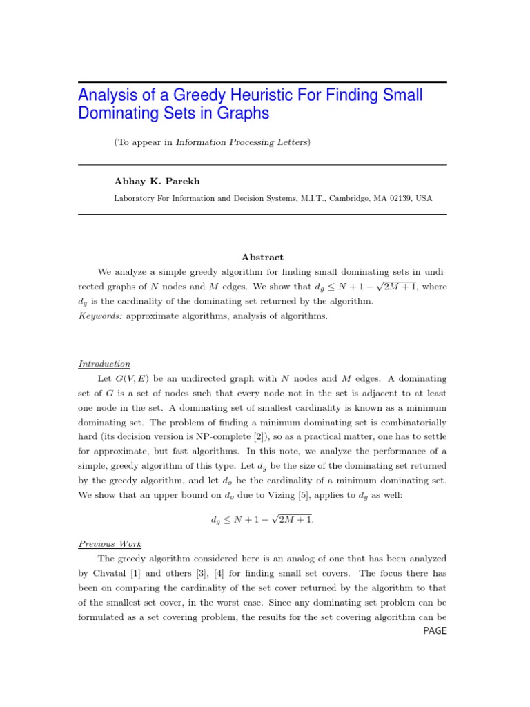 Greedy | PDF | Vertex (Graph Theory) | Theoretical Computer Science