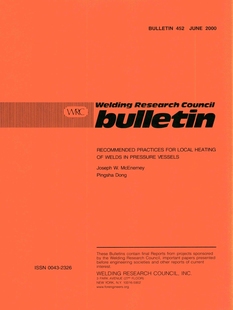 WRC452 | PDF | Welding | Construction