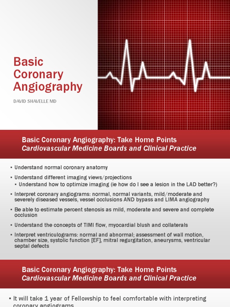 Basic Coronary Angiography - All Slides PDF | PDF | Coronary ...