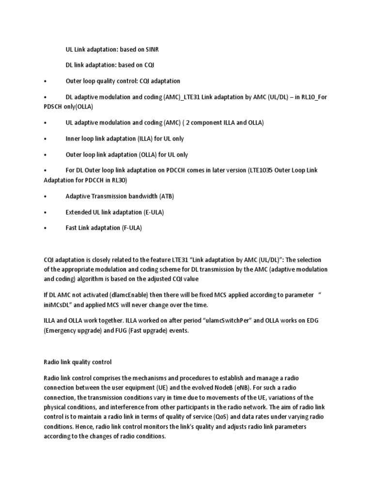 Link Adaptation | PDF | Modulation | Bit Rate