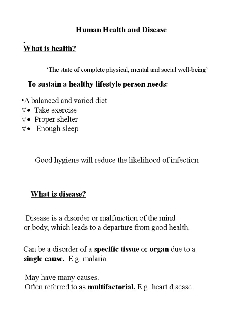 Human Health and Disease What Is Health? | PDF | Influenza | Muscular ...