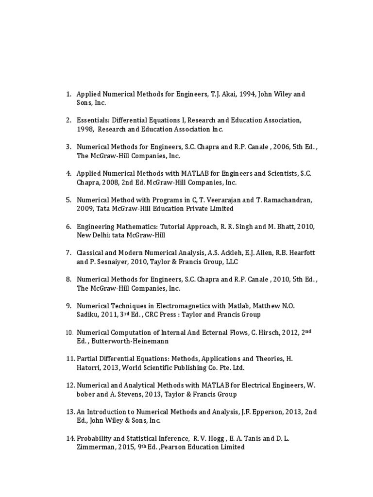 Applied Numerical Methods For Engineers | PDF