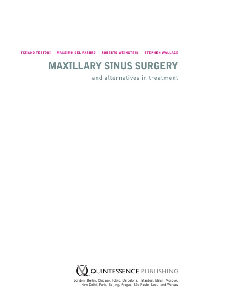 Maxillary Sinus Surgery Recovery Guide | PDF | Dental Degree | Oral And ...