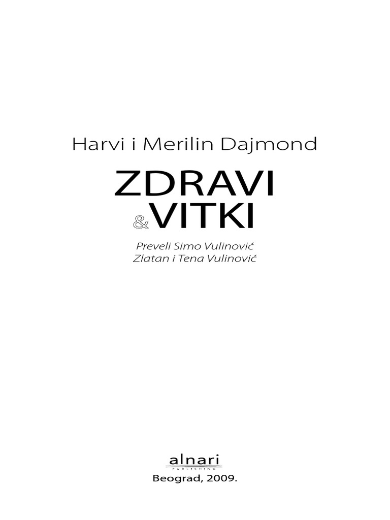 Zdravi I Vitki - Harvi I Merilin Dajmond PDF | PDF