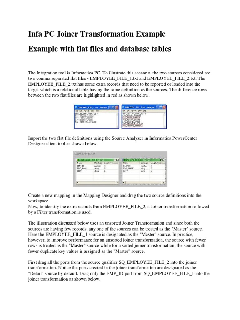 Informatica PC Joiner Transformations | PDF | Software Engineering | Information Retrieval