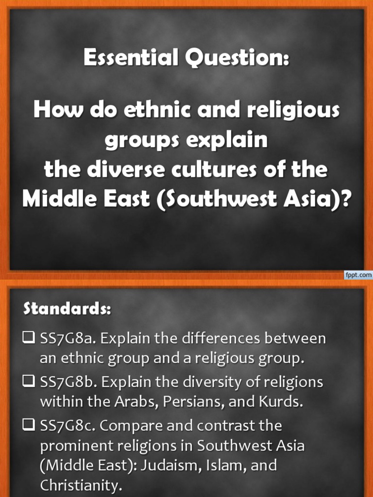 Geography Middle East Culture Religion and Ethnic Groupsrev | PDF ...