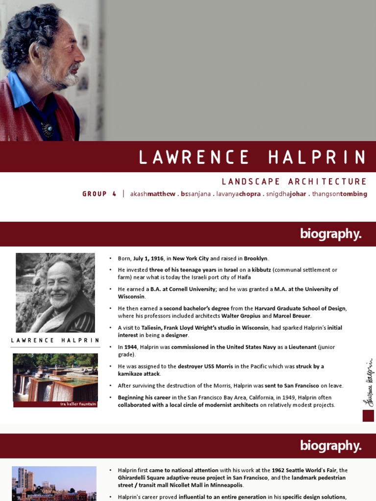 Lawrence Halprin: Landscape Architecture | PDF | Social Science | Travel