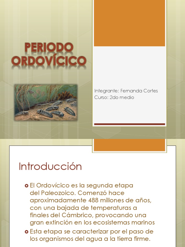 Periodo Ordovícico | PDF | Geología | Ciencias de la Tierra