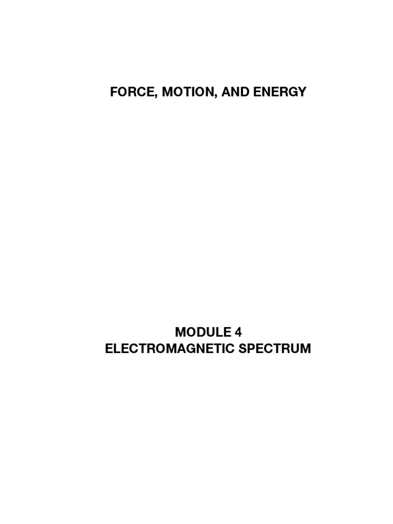 Module 4 Electromagnetic Spectrum | Download Free PDF | Electromagnetic ...