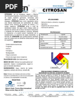Ficha Técnica Citrosan | PDF | Química | Biología