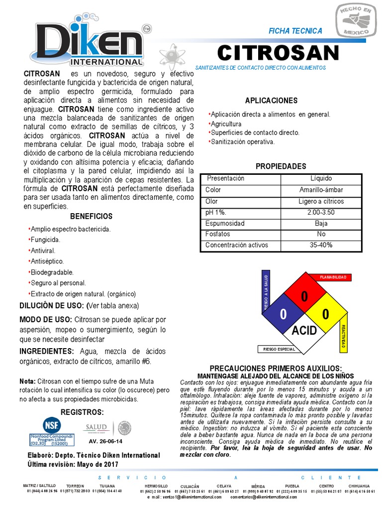 Citrosan FT CL PDF | PDF | Alimentos | Agua