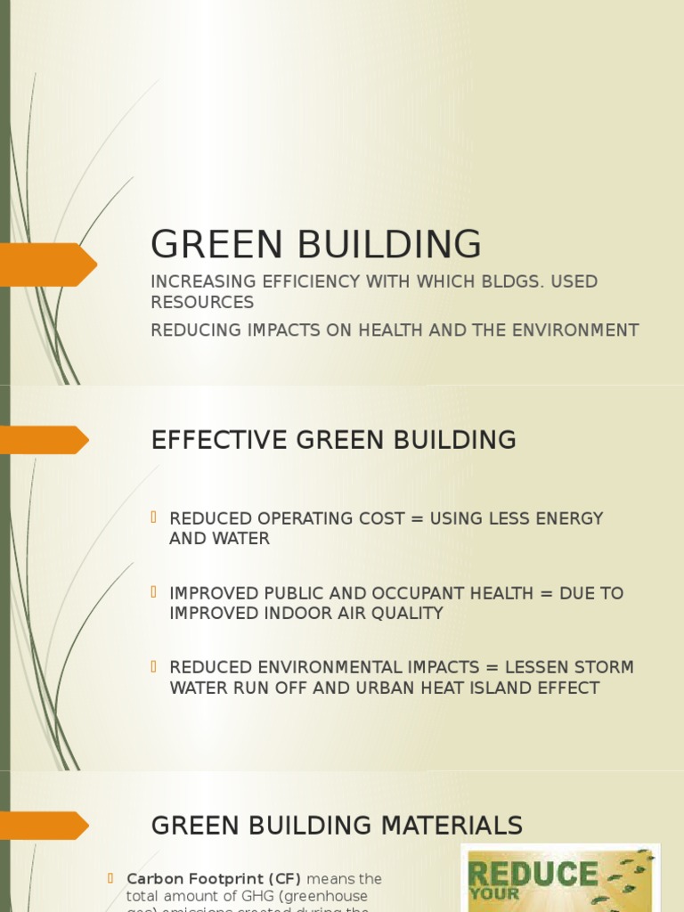 Green Building: Enhancing Efficiency & Health | PDF